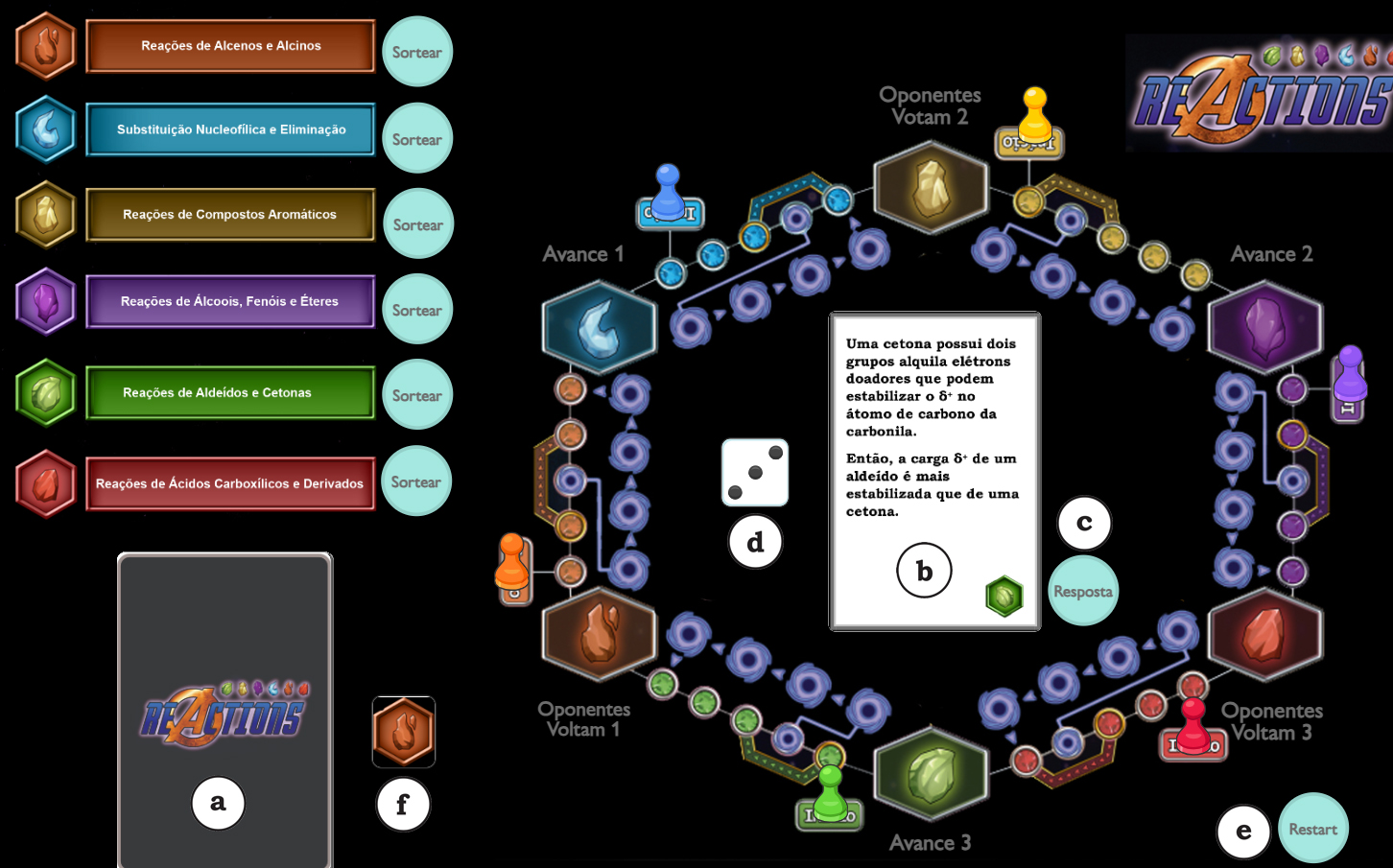 Reactions - Portuguese · 2-4 Players · Play Free Online